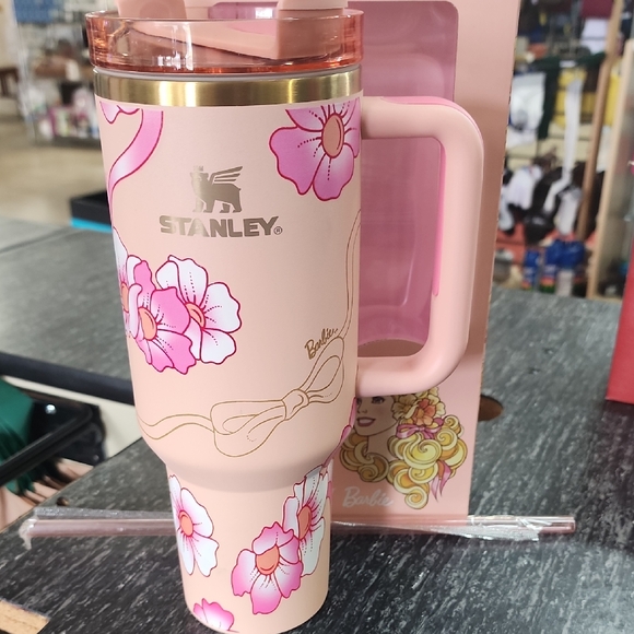 Stanley | Dining | New Just Peachy Barbie Floral 4oz Tumbler With ...